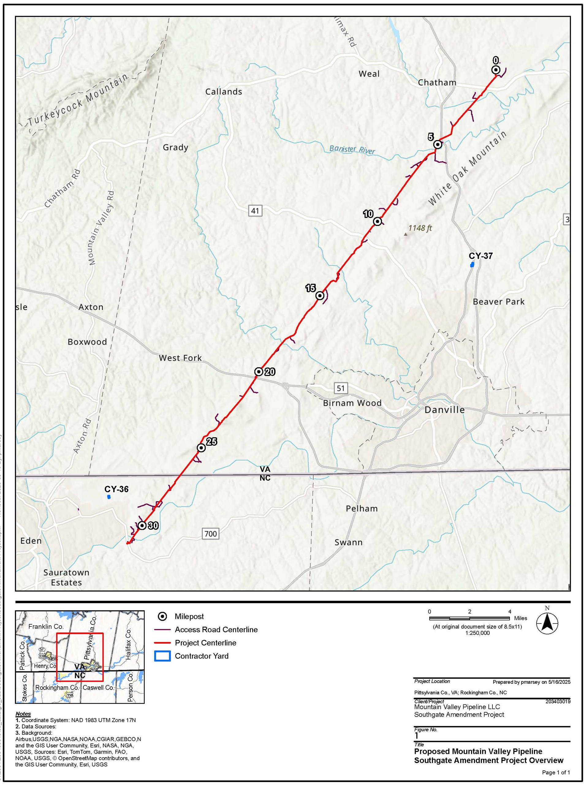 Mountain Valley Pipeline (MVP) Southgate Amendment Project | Federal ...